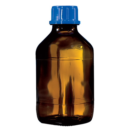 Threaded Amber Bottle, PP Screw Cap, 250mL, 33, GL32 (Brandtech)