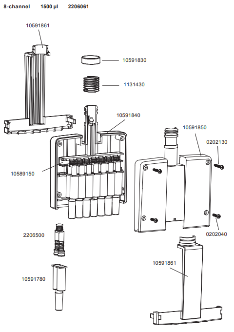 Finnpipette BioControl Piston, 8 Channel, 1500μL (Thermo Scientific ...